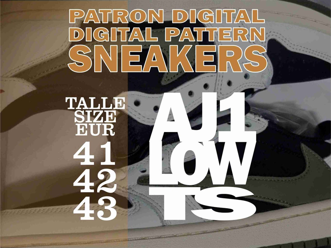 PDF SVG- A4 Sheet Sneaker and Shoe Pattern - One File for Each Size!!! - Custom Sneaker- Custom ...