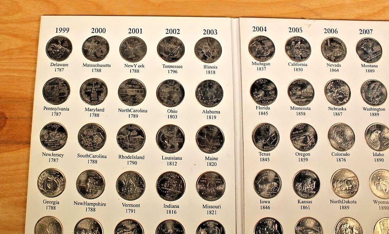 50 State Quarters Collection 1999-2008 Album Used Complete - Etsy