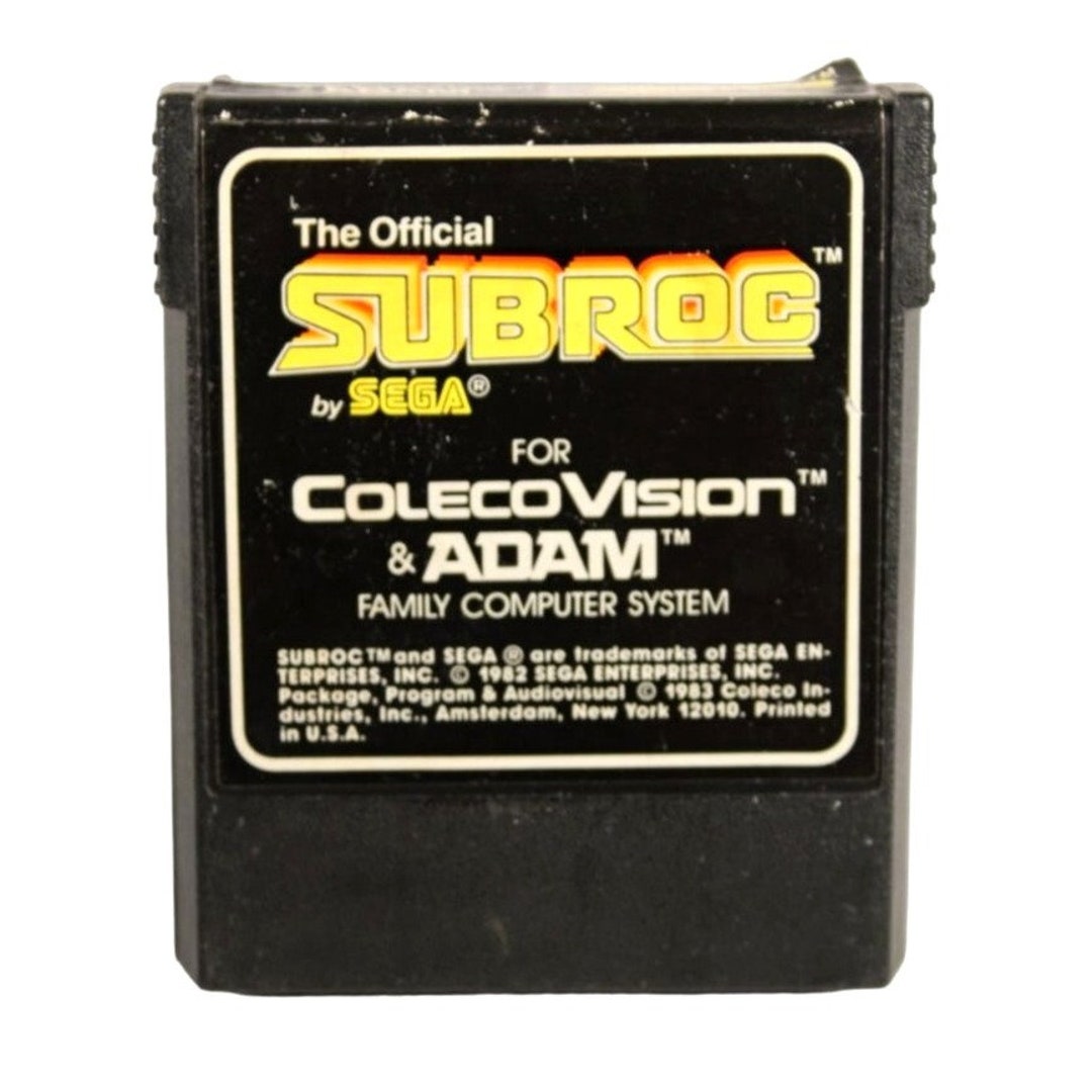 Subroc by Sega Coleco Vision and Adam Game Cartridge 1982 - Etsy
