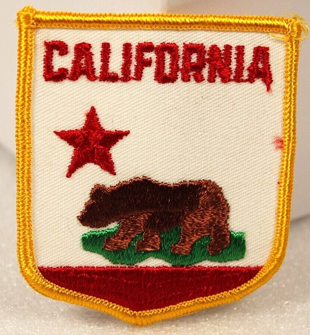 USA Flag of California, State Flag Shield Patch, Sew On, Woven Cloth - Etsy