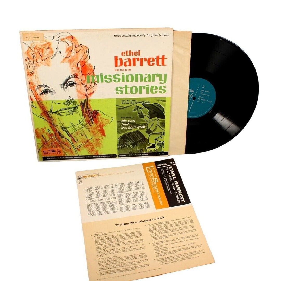 Ethel Barrett Missionary Stories LP 1966teach Records Christian ...