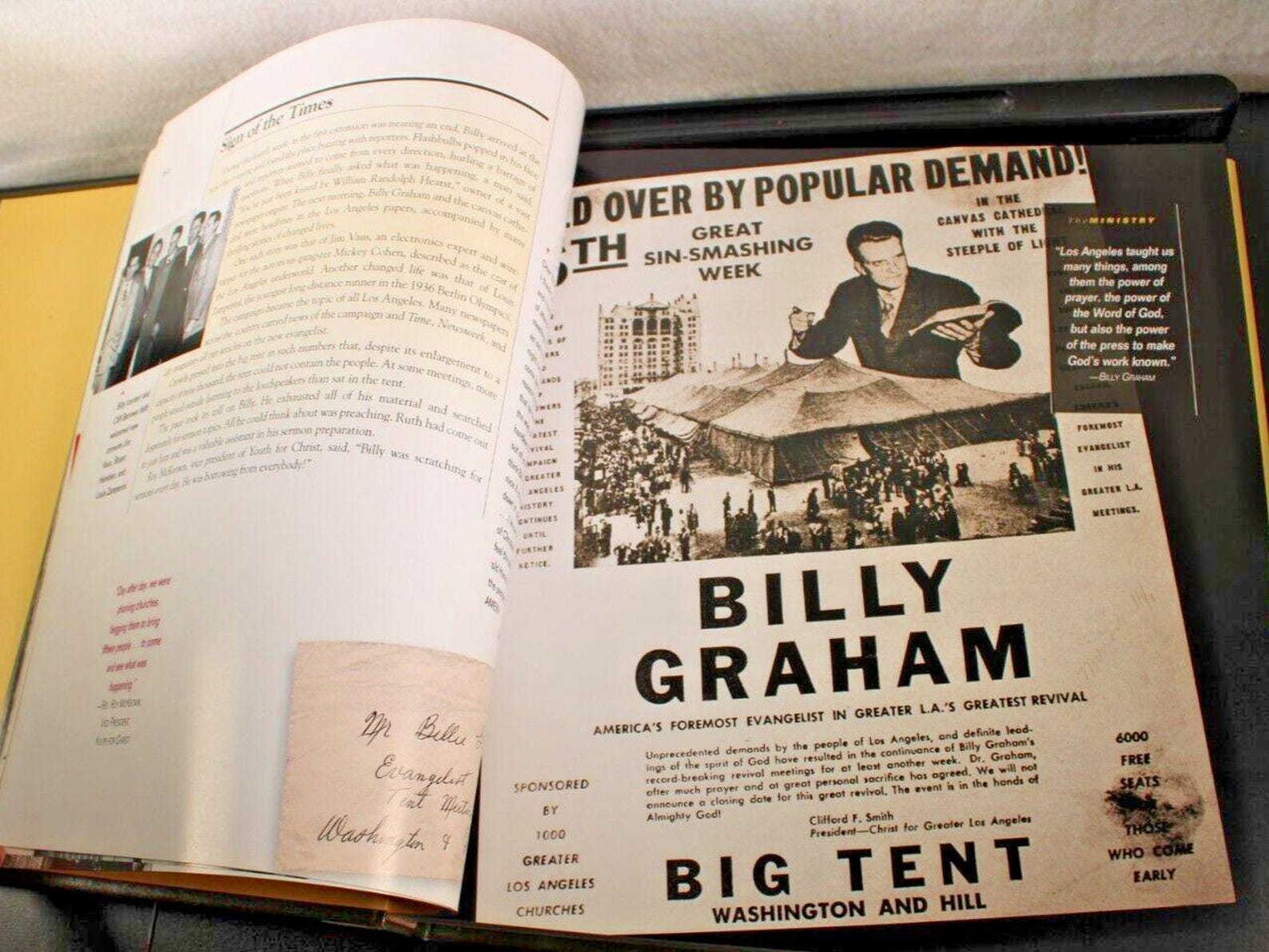 Billy Graham God's Ambassador HC DJ W/letter Signed by Franklin Graham ...