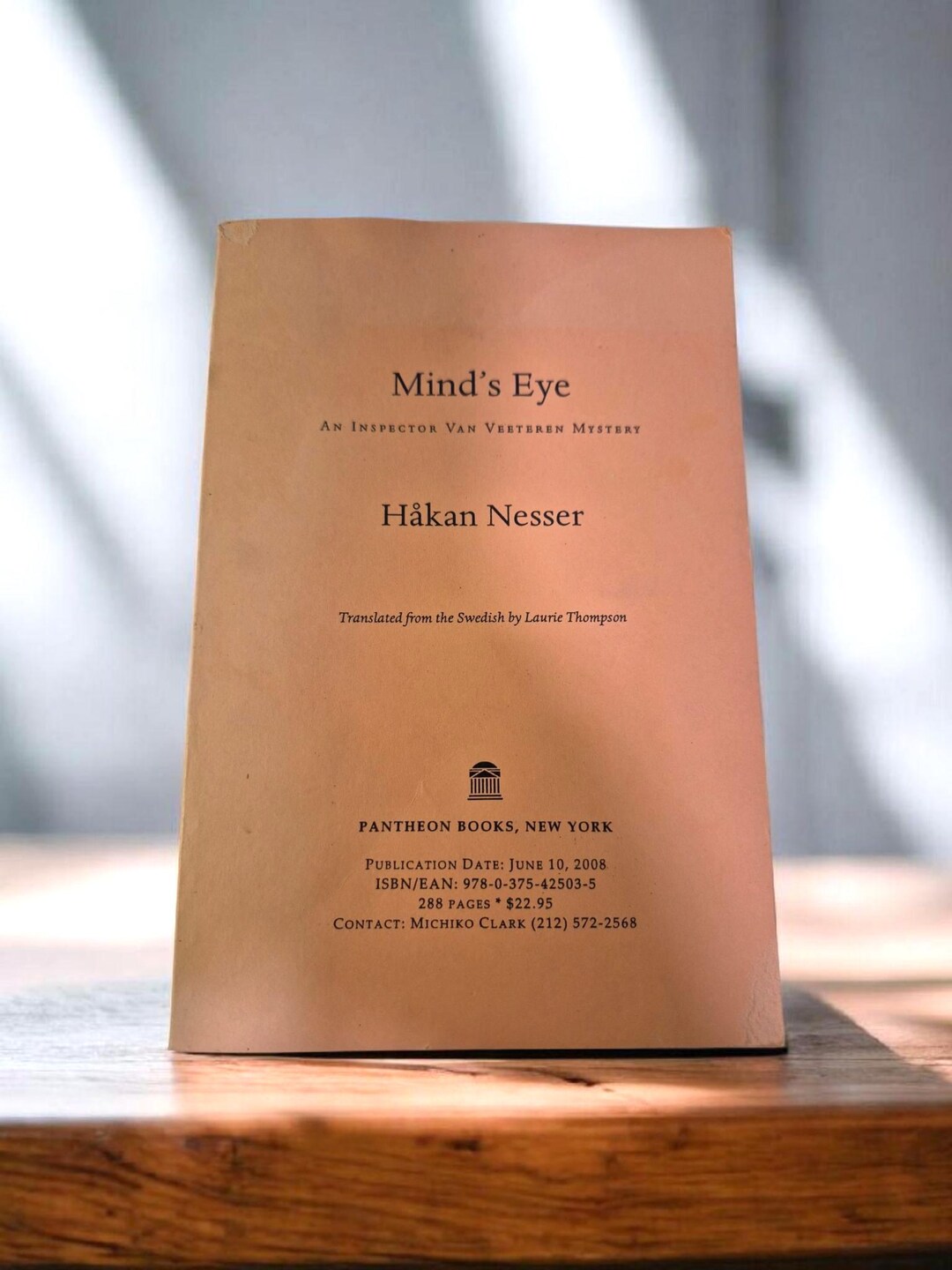 Rare ARC Copy- Mind's Eye by Hakan Nesser (2008) First U.S. Edition ...