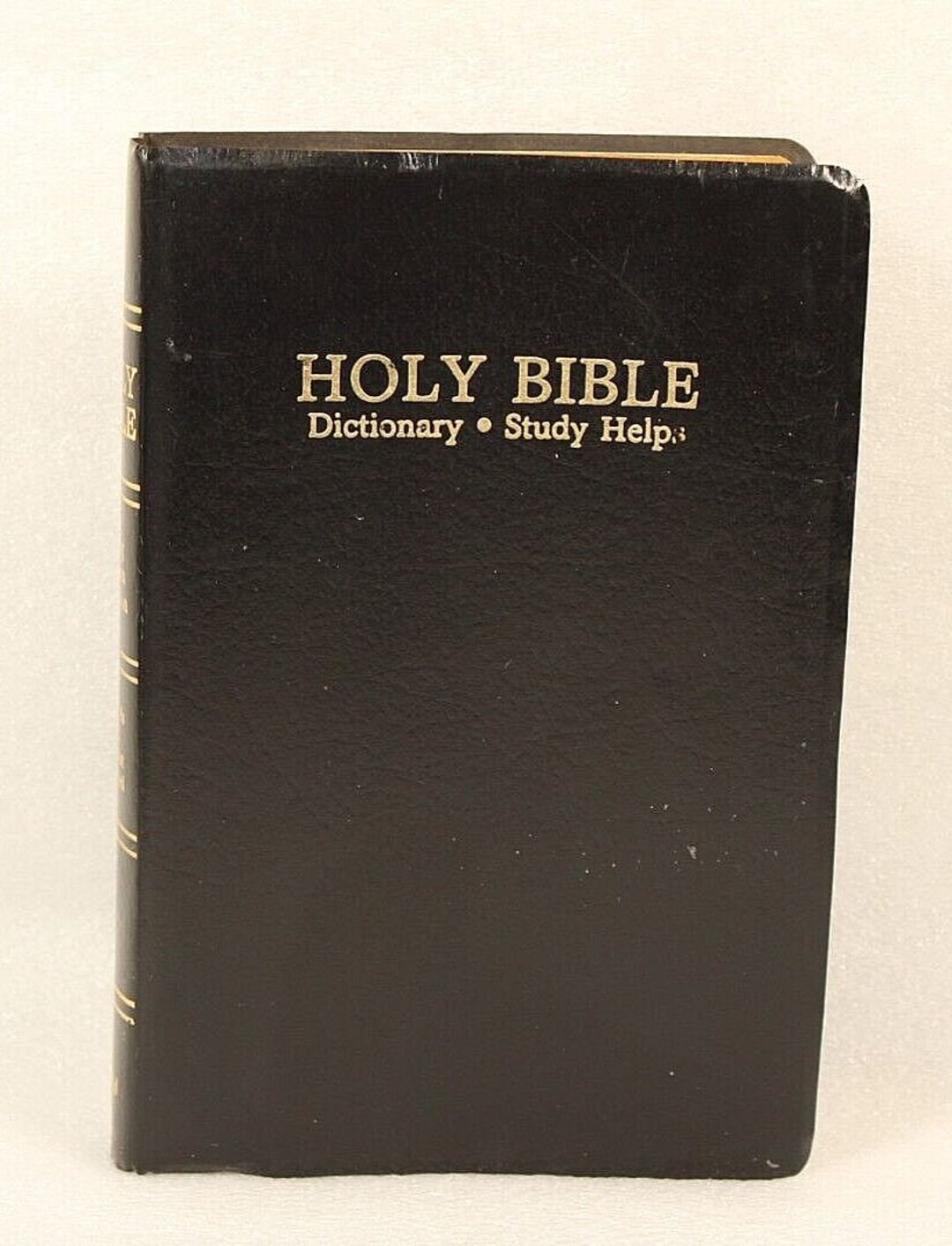 Holy Bible KJV Dictionary Study Helps Red Letter 1989 Black Gold ...