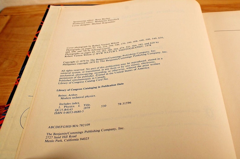 Modern Technical Physics Third Edition Hardcover by Arthur Beiser 1979 ...