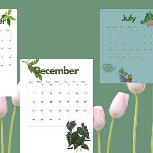 2023-2024 Digital Calendar Monthly Calendar Plant Calendar Printable ...