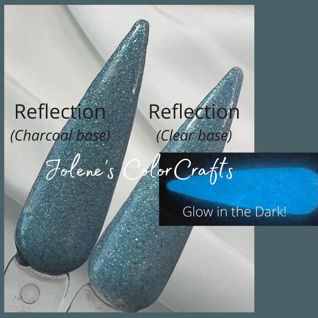 Blue Glitter Chameleon Dip Powder for Fabulous Acrylic Nails Glossy ...