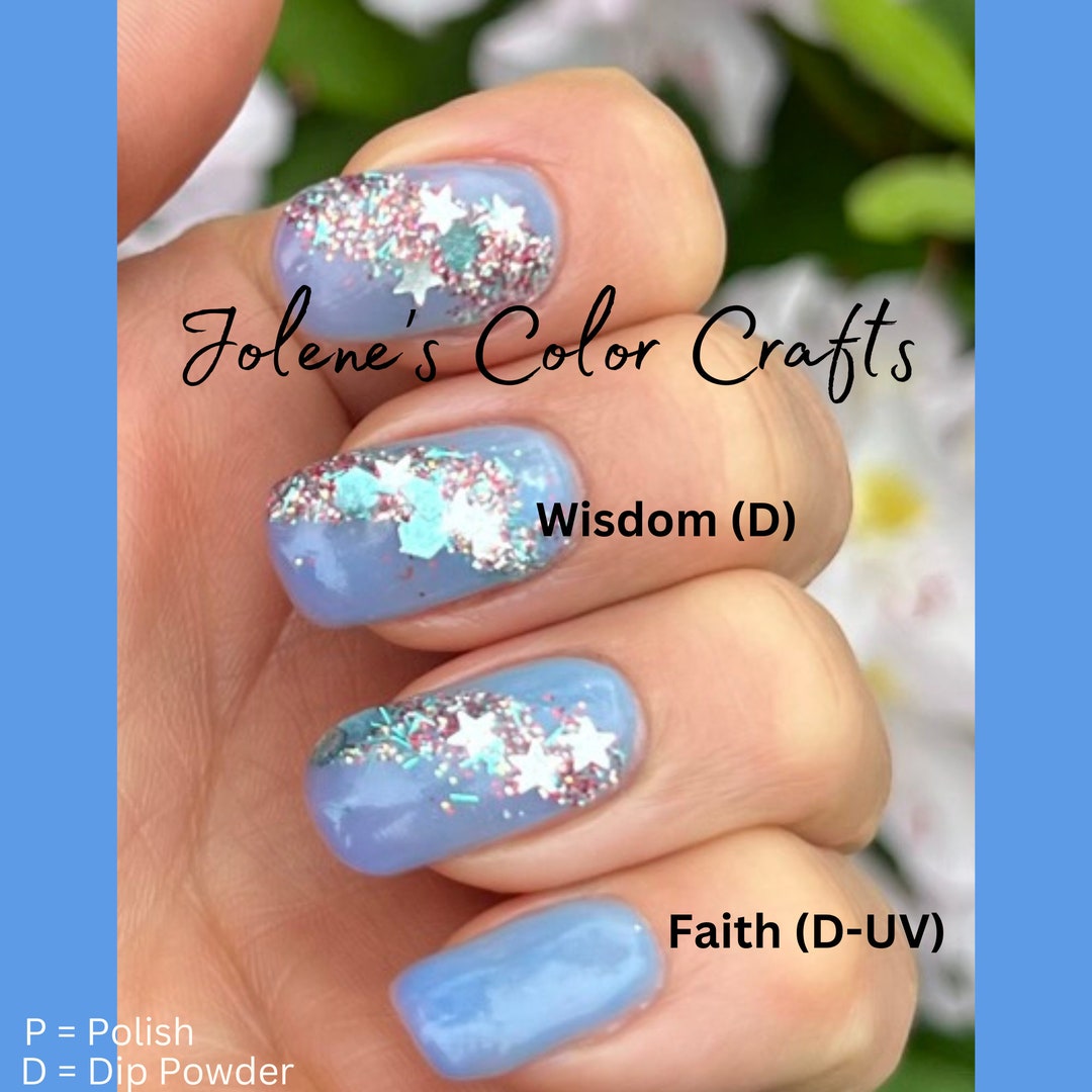 Blue UV Dip Powder for Colorful Nails - Acrylic Dipping Powder With ...