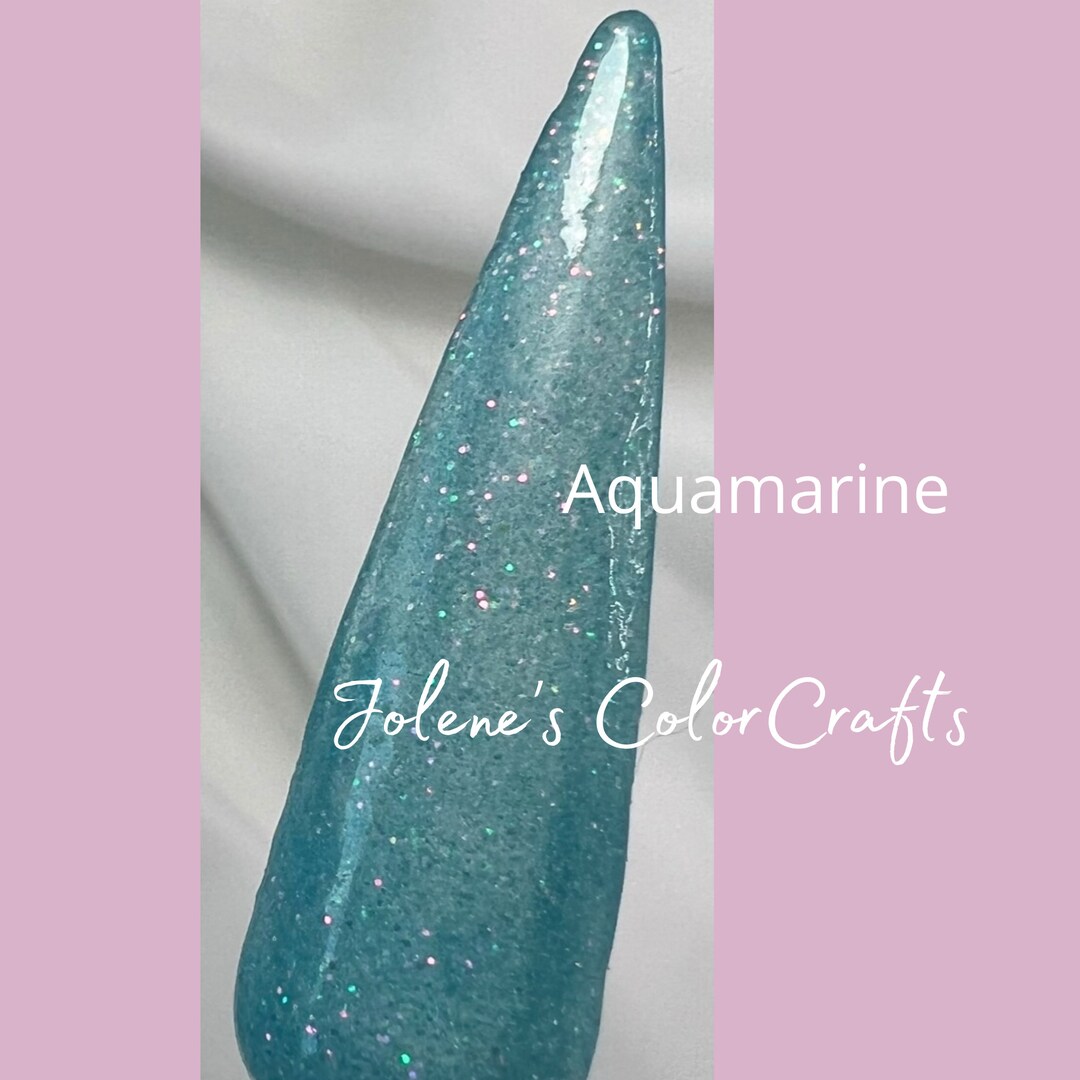 Colorful Blue Glitter Dip Powder for Acrylic Nails - Long Lasting Nail ...