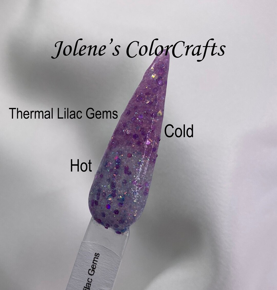 Thermal Lilac Gems Acrylic Dipping Powder for Nails, Dip Powder ...