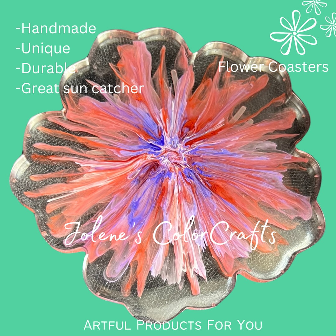 Flower Shaped Coasters, Colorful Coasters, Flower Coasters, Floral ...