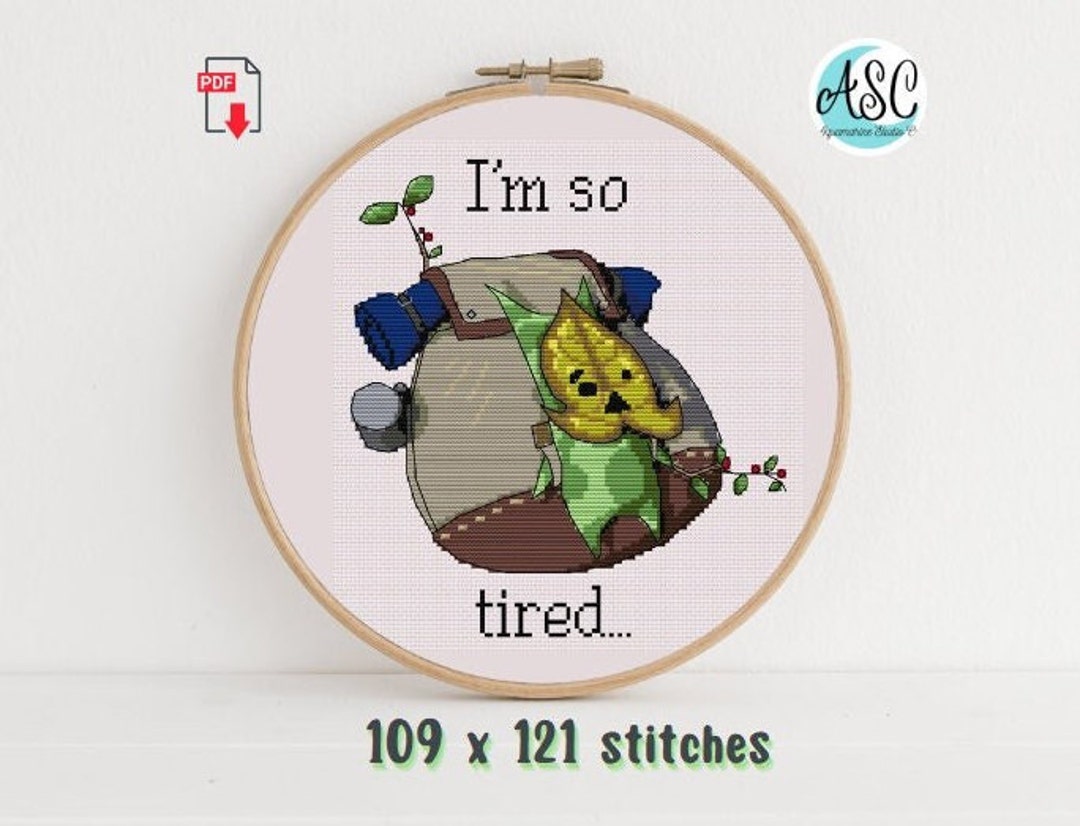 Tired Korok Cross Stitch Pattern - Zelda Tears of the Kingdom Download ...