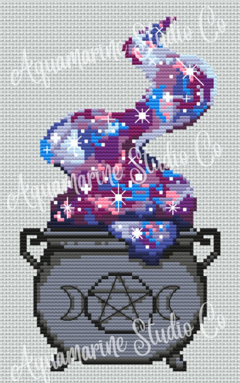 Galaxy Cauldron Cross Stitch Pattern - PDF Downloadable Pattern With ...