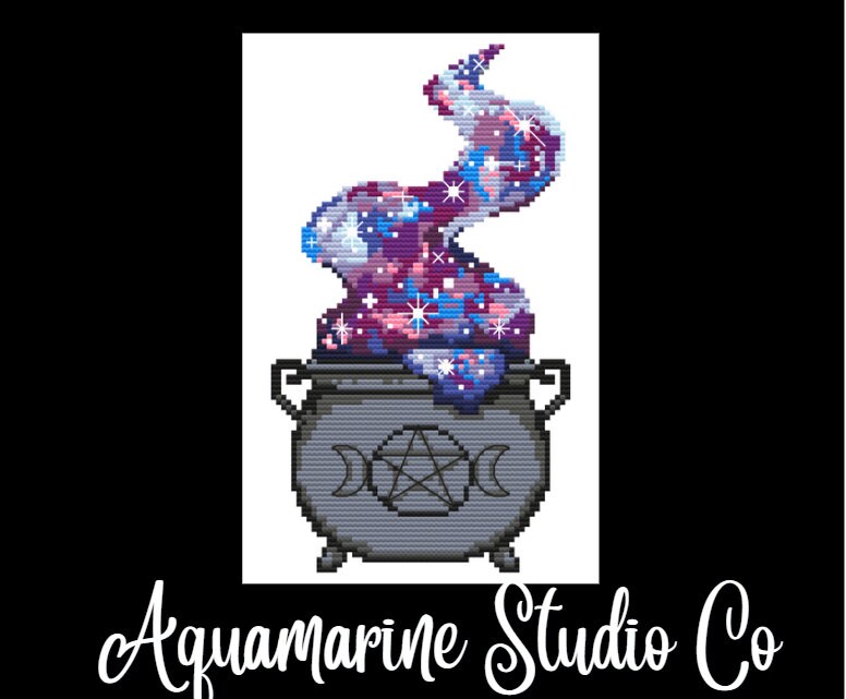 Galaxy Cauldron Cross Stitch Pattern - PDF Downloadable Pattern With ...
