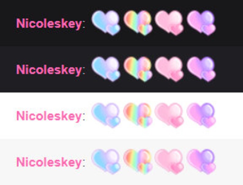 Pink Heart Twitch Emote, Discord Emote Pastel Cute Girly Twitch Sub ...