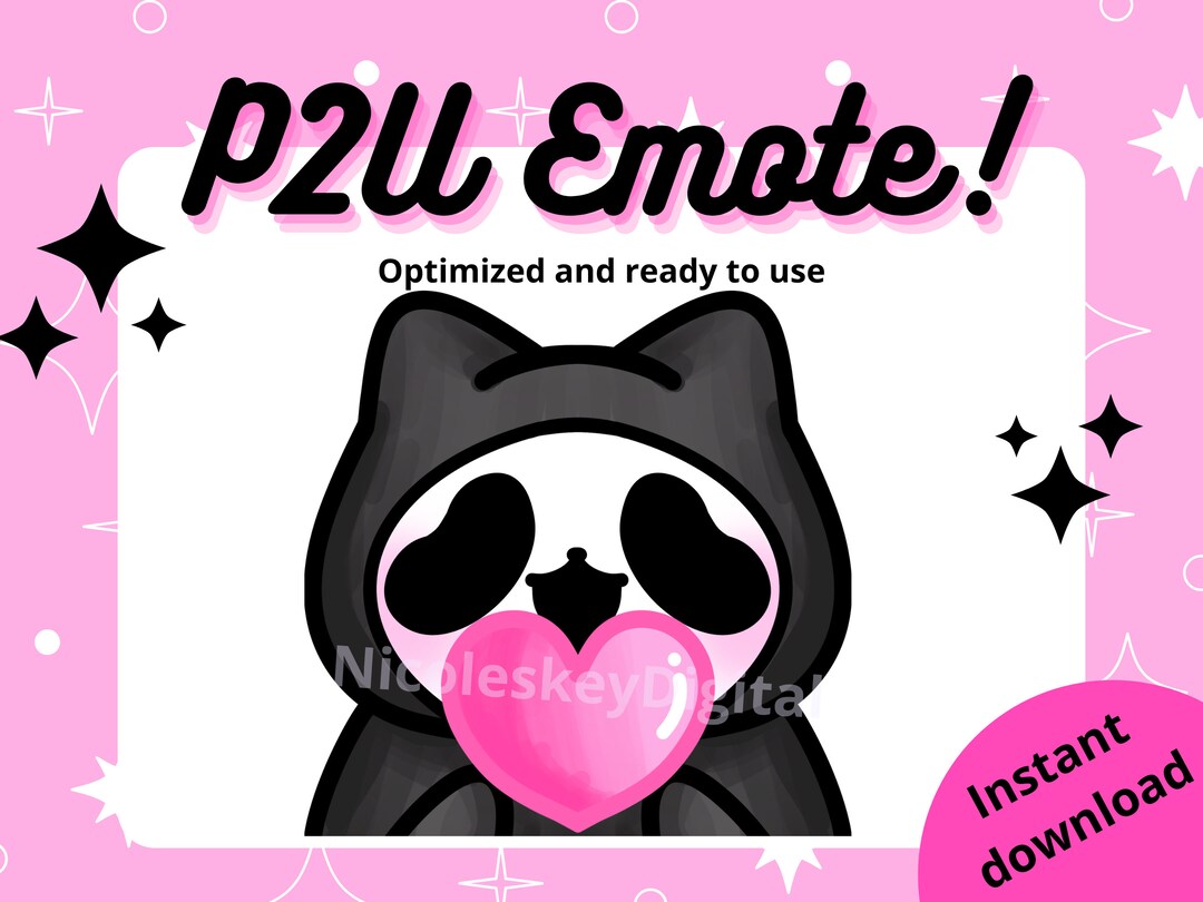Heart Ghost Kitty Emote: Spooky Kawaii Twitch Discord (digital Download ...