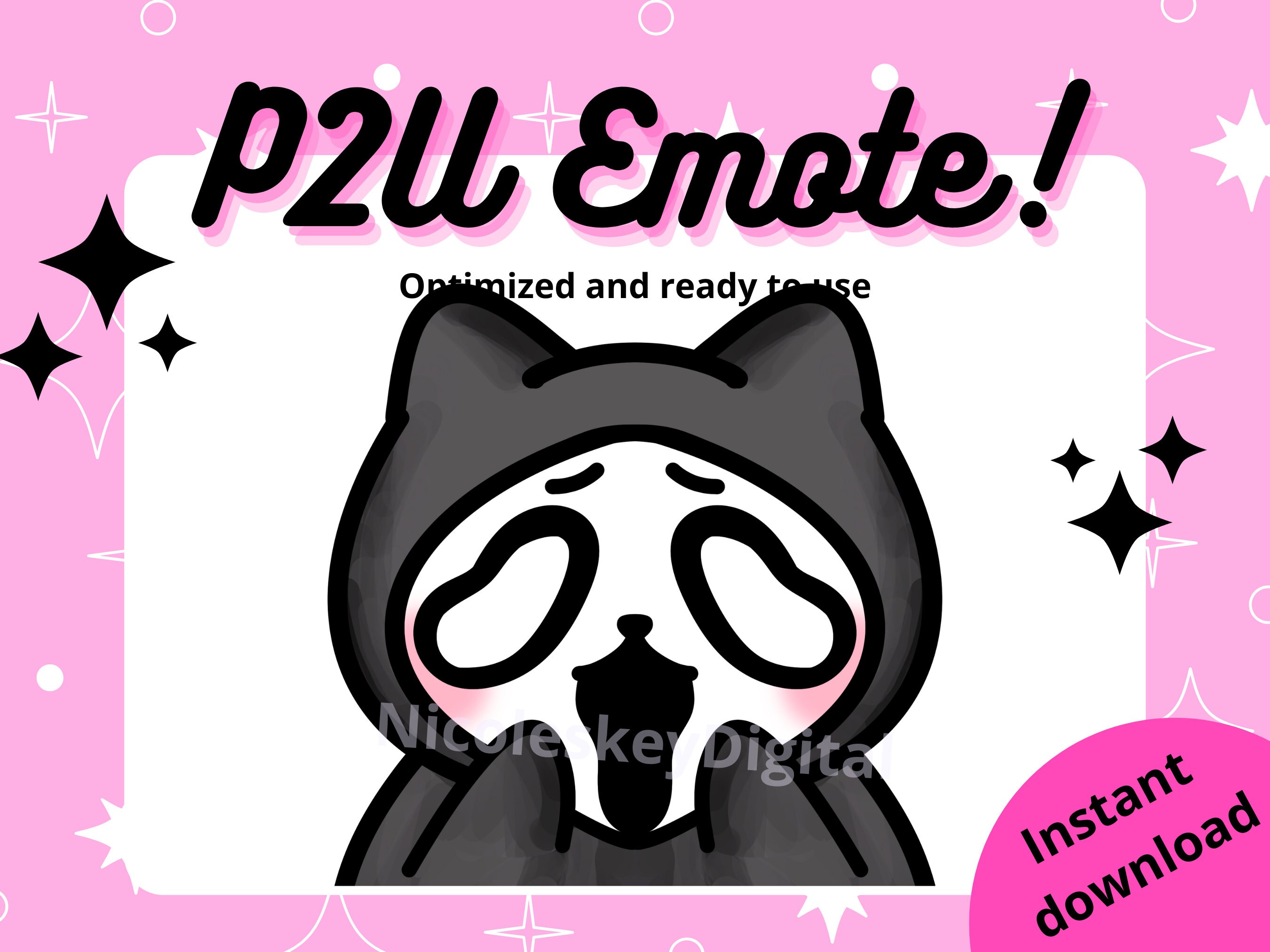 SHOCK Ghost Kitty Emote Spooky Movies Shocked Emotional Ghostface ...