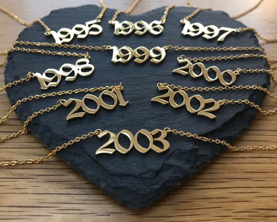 Gold Year/birthday/anniversary 21st Necklace - Etsy