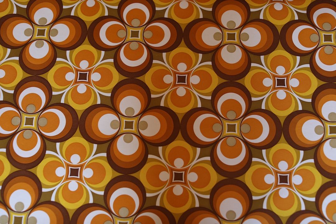 Vintage 1960s Mod Wall Paper // 18 Metres // 18m // Queens Gambit Wall ...