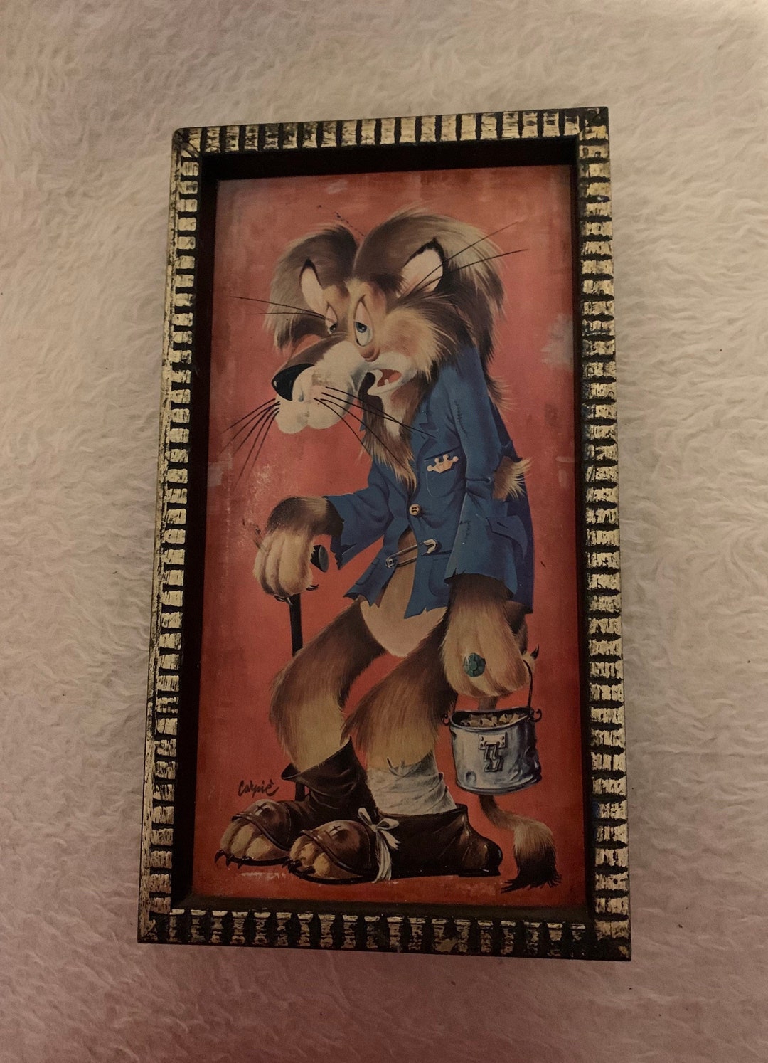 70’s Pauper Lion Wall Decor Signed French Artist - Etsy