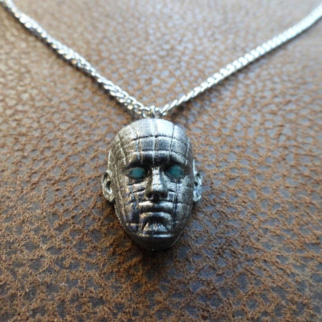 Hellraiser Themed Pinhead With Glow in the Dark Eyes Necklace Pendant ...