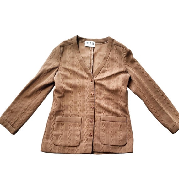 1960s Dacron Polyester Cardigan - Gem