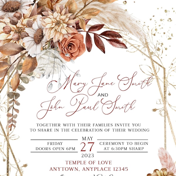 Wedding Invitation - Etsy