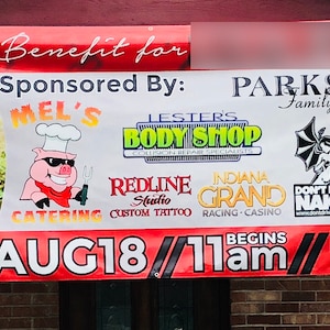 Custom 13oz FULL COLOR Indoor/outdoor Vinyl Banner W/grommets, Free Professional Design, Free ...