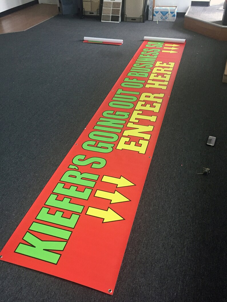 Custom 13oz FULL COLOR Indoor/outdoor Vinyl Banner W/grommets | Etsy
