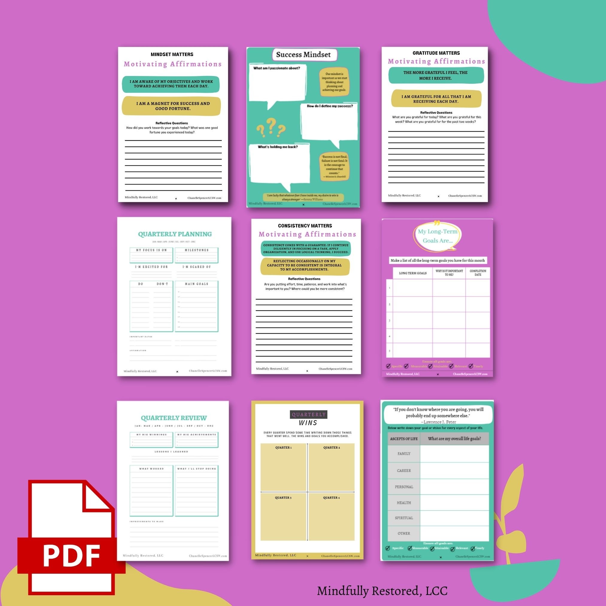 Goal Setting Workbook | Self Care Journal | Step-by-step Goal Setting ...