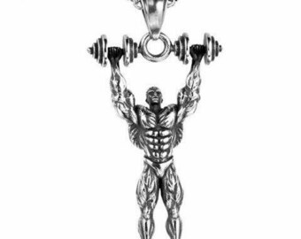Bodybuilding Necklace - Etsy