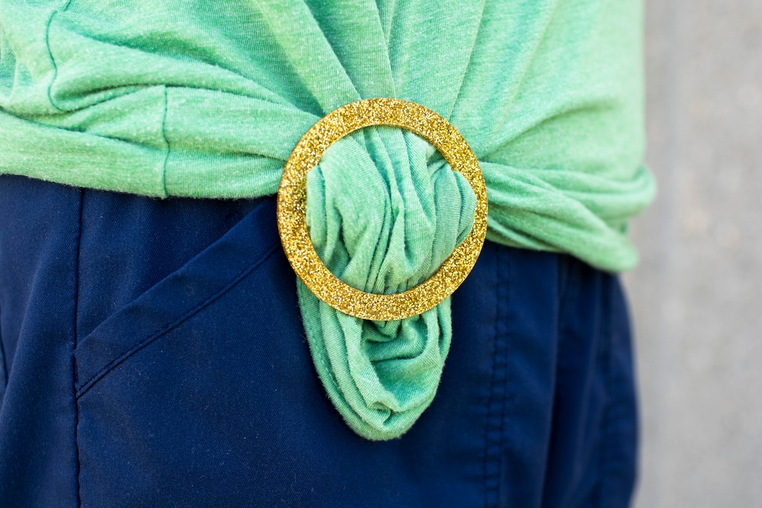 T-shirt Slide Ring, Scarf Ring, 80's 90's T-shirt Ring, Retro Clip ...