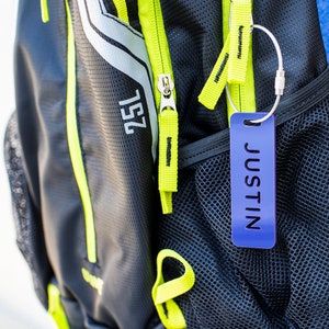 Personalized Keychain Name Tag 2 Sizes, School Bag Name Tag, Diaper Bag ...