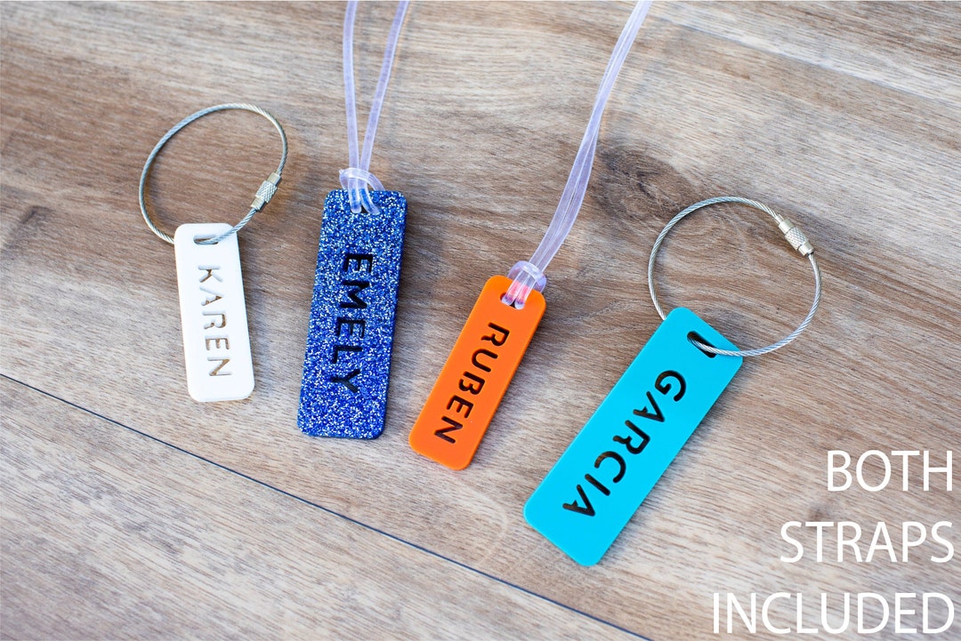 Personalized Keychain Name Tag 2 Sizes School Bag Name Tag - Etsy