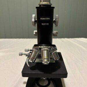 Vintage 1950s Microscope in Lockable Wooden Box - Etsy