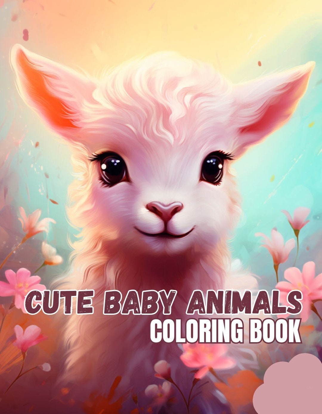 Cute Baby Animals Coloring Book Pages, 24 Adorable Baby Animals to ...