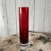 Vintage Tall Ruby Red Vase - Etsy