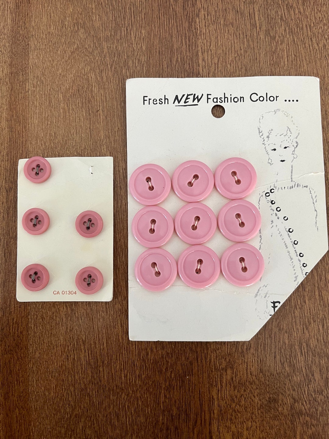 Vintage Buttons Pink Assorted Buttons - Etsy