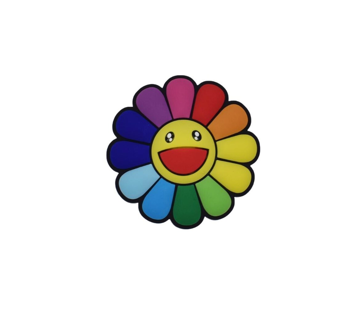 Rainbow Happy Flower Croc Charm | Colorful Smiley Face | Joyful ...