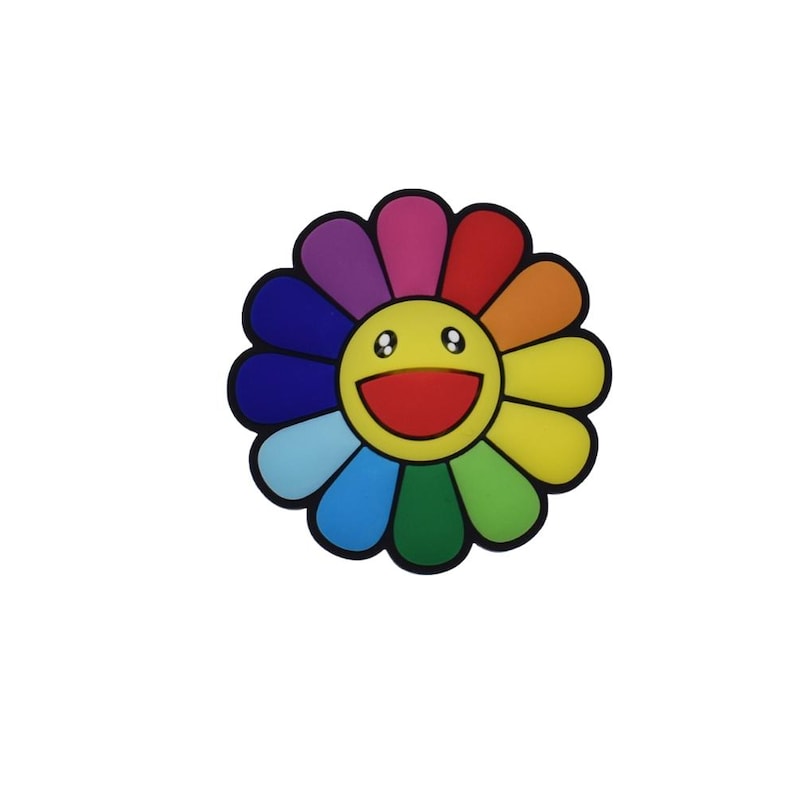 Rainbow Smiley Face Flower - Etsy
