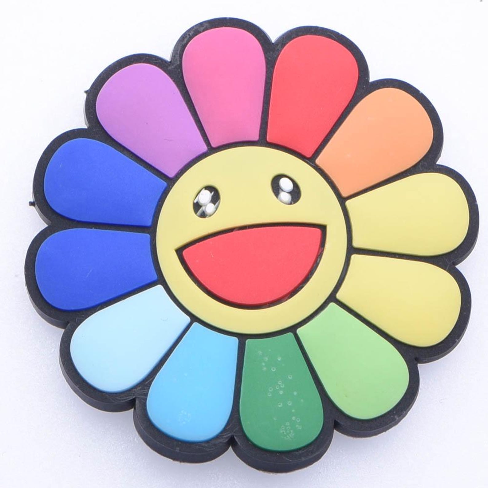 Rainbow Happy Flower Croc Charm | Colorful Smiley Face | Joyful ...