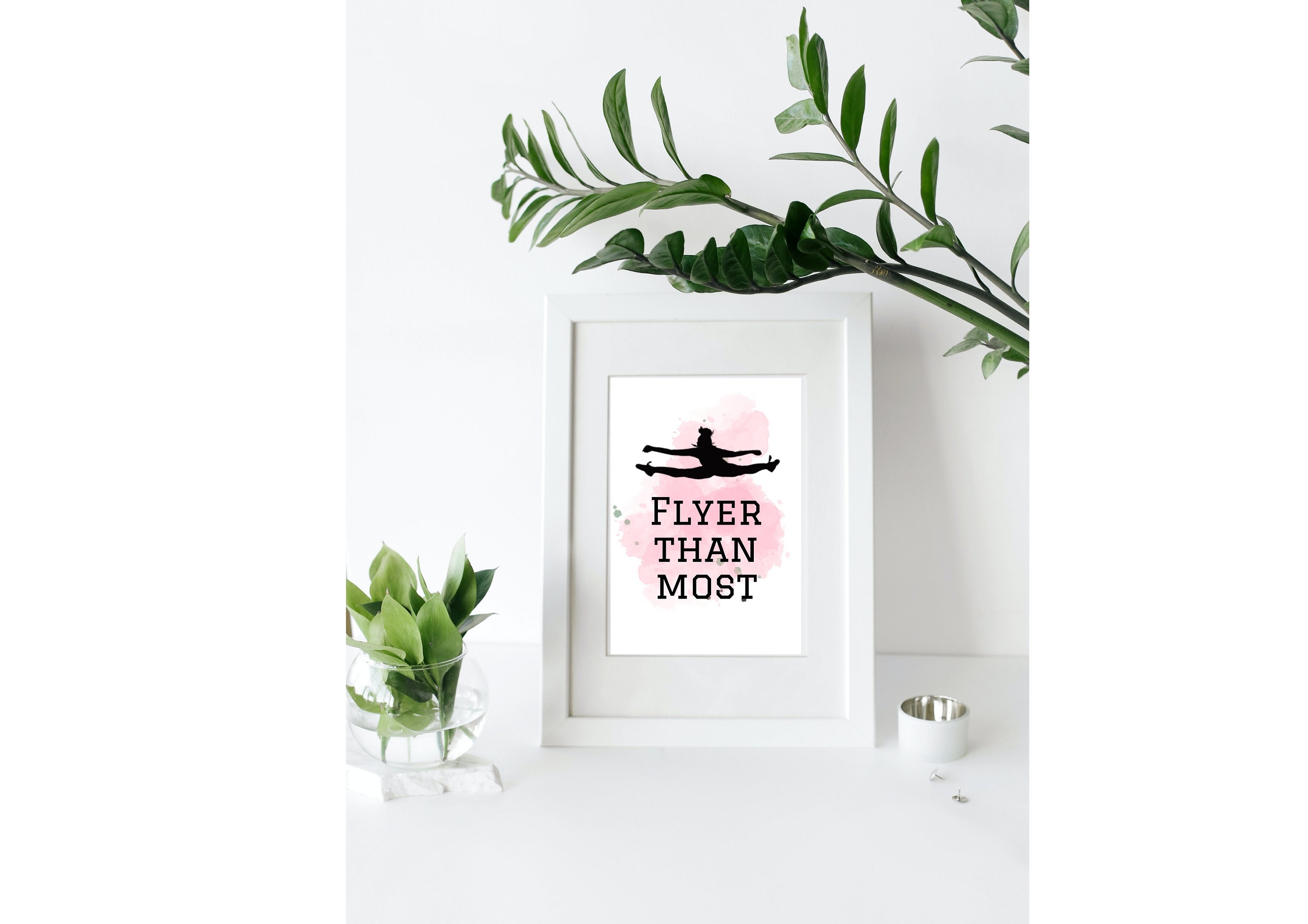 Flyer Than Most Cheerleader Wallpaper Cheer Printable Wall Art Décor ...