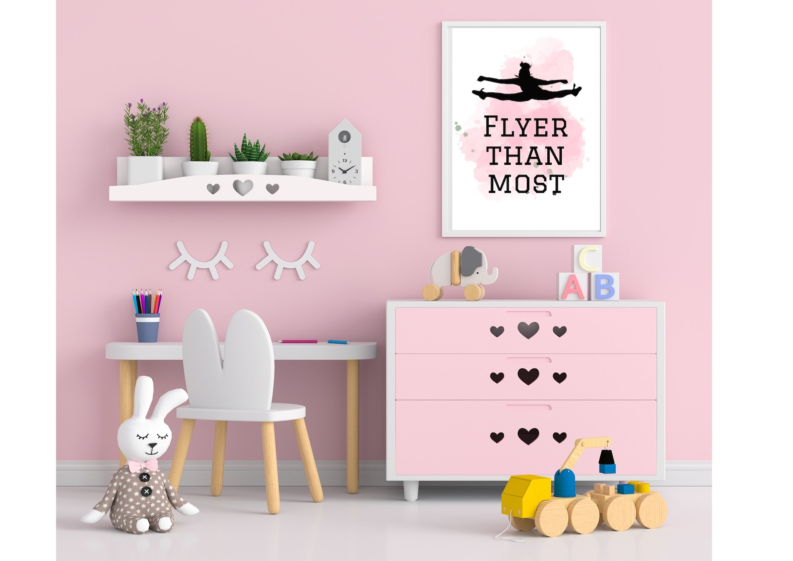 Flyer Than Most Cheerleader Wallpaper Cheer Printable Wall Art Décor ...