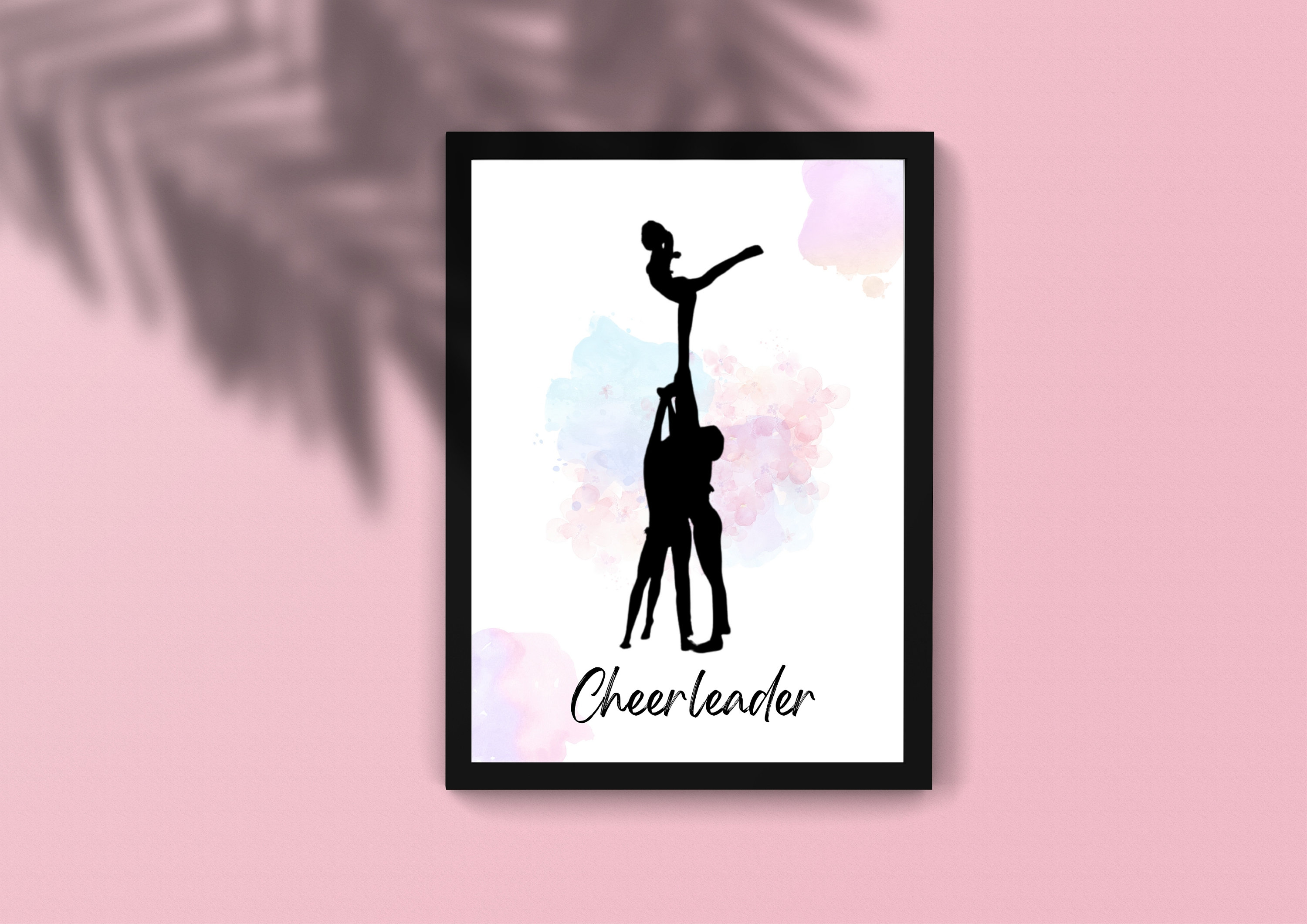 Rainbow Cheerleader Arabesque Lift Cheer Stunt Wallpaper - Etsy