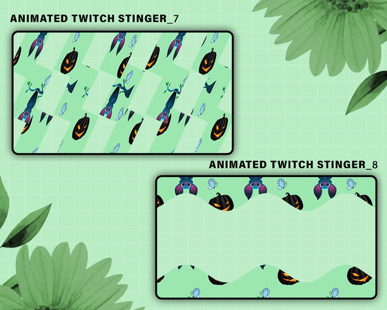 Twitch Stinger Transition Cute Halloween Bat Pattern Ten - Etsy