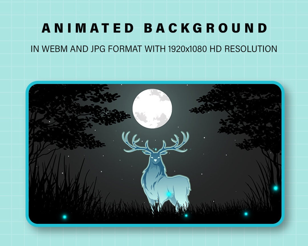 Animated Deer Spirit Forest Background | Twitch Stream Overlay (digital ...