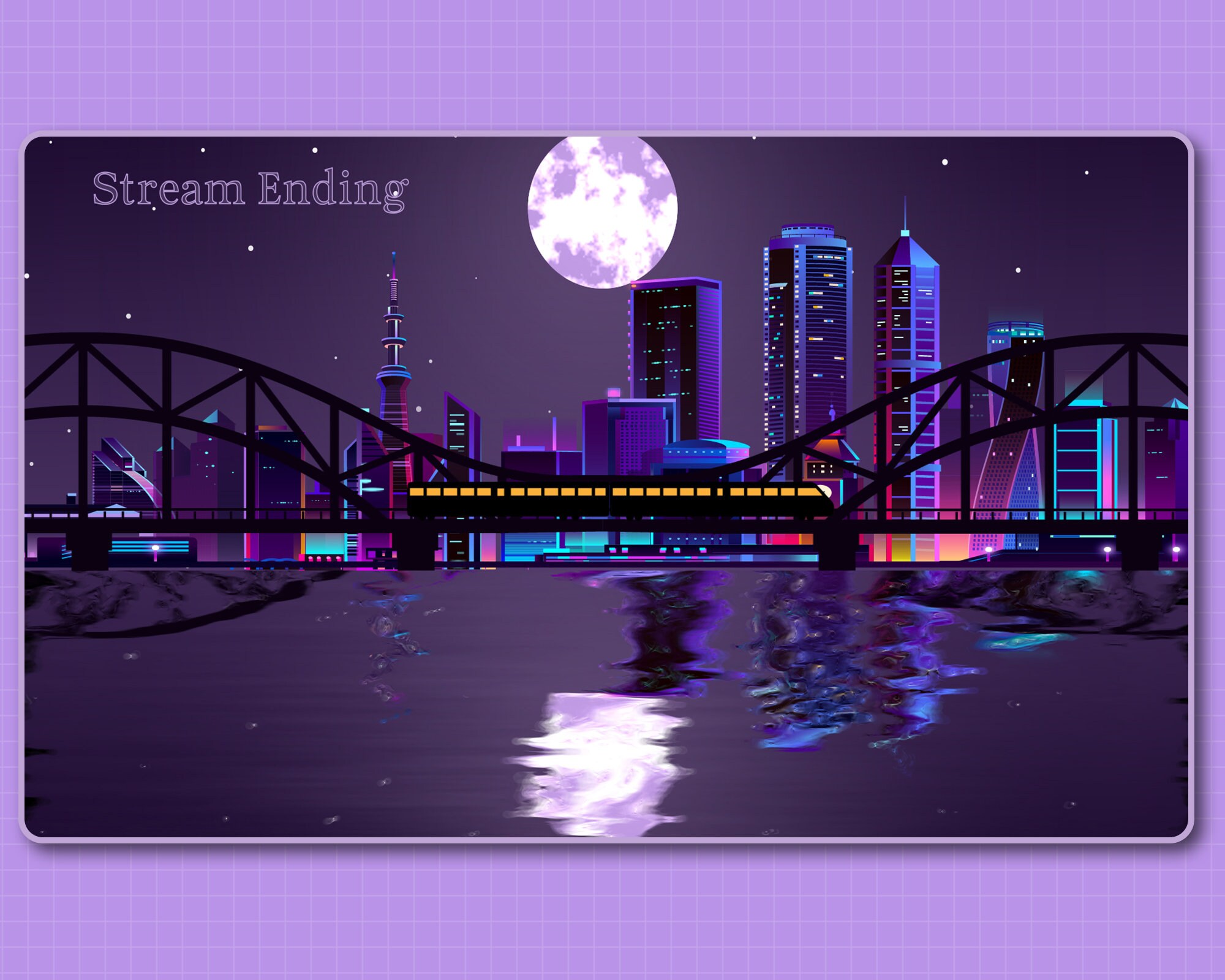 Twitch Scenes Beautiful Night in City Animation Twitch Animated Screen ...
