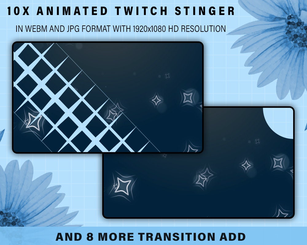 Twitch Stinger Transition Cute Star Zooming Ten Transition - Etsy