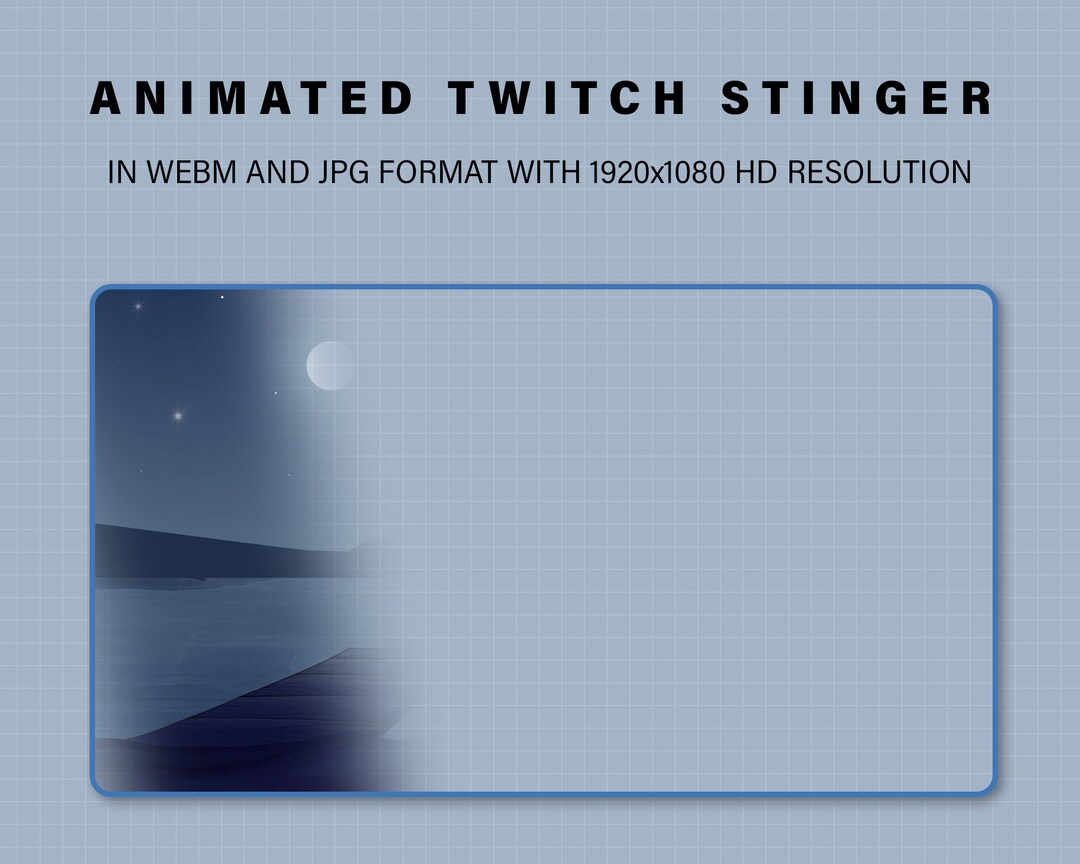 Sweet Night Beach Twitch Stinger Transition (webm & JPG) - Etsy