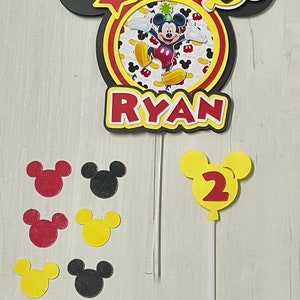 Personalized Mickey Mouse Cake Topper - Etsy